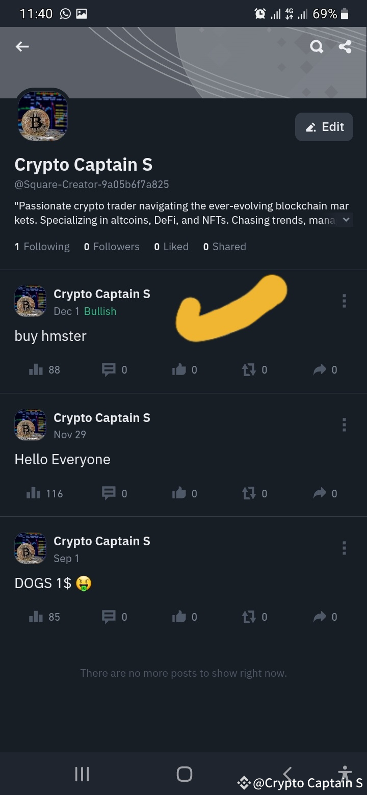 "On 1st December, we gave the signal for HMSTR; check the re | Crypto Captain S on Binance Square