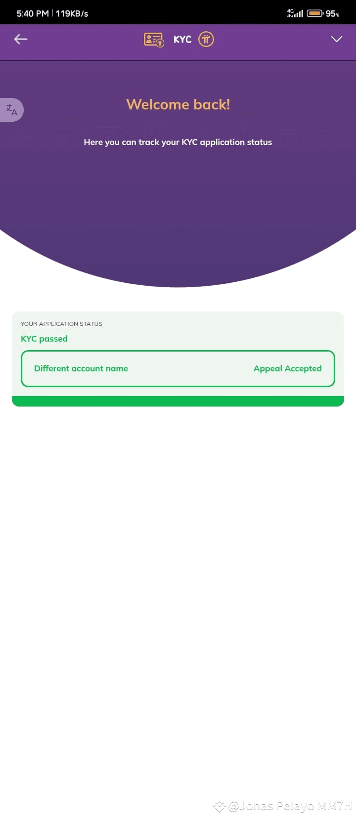 My account name does not match. I have appealed 3 years ago ...