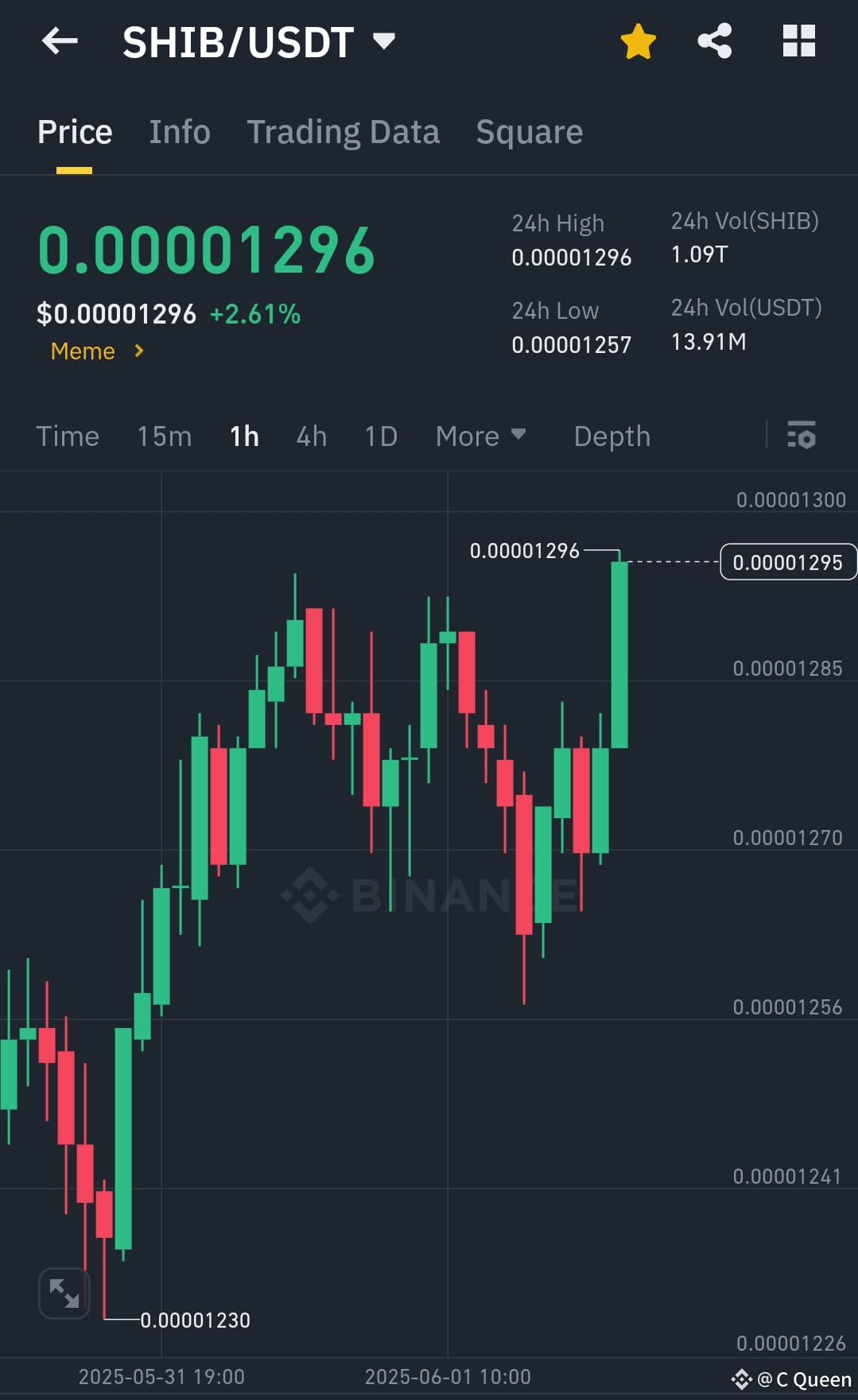 $SHIB /USDT REACHES LOCAL HIGH — CRUCIAL BREAKOUT ZONE IN PL | C Queen on Binance Square