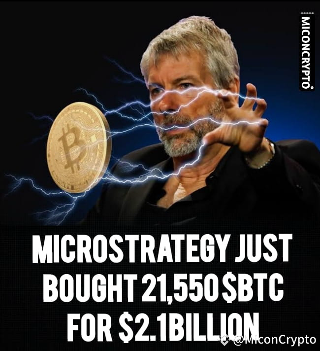 🚨BREAKING🚨 MICROSTRATEGY JUST BOUGHT 21,550 $BTC FOR $2. | CryptView on Binance Square