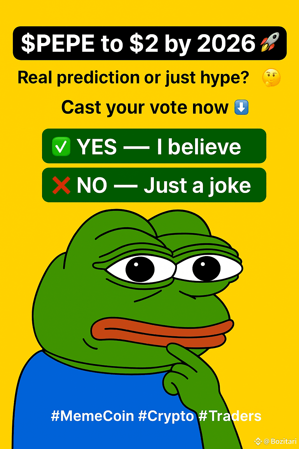 Can $PEPE Really Touch $2 by 2026? 🚨 The debate is heating | Bozitari ...
