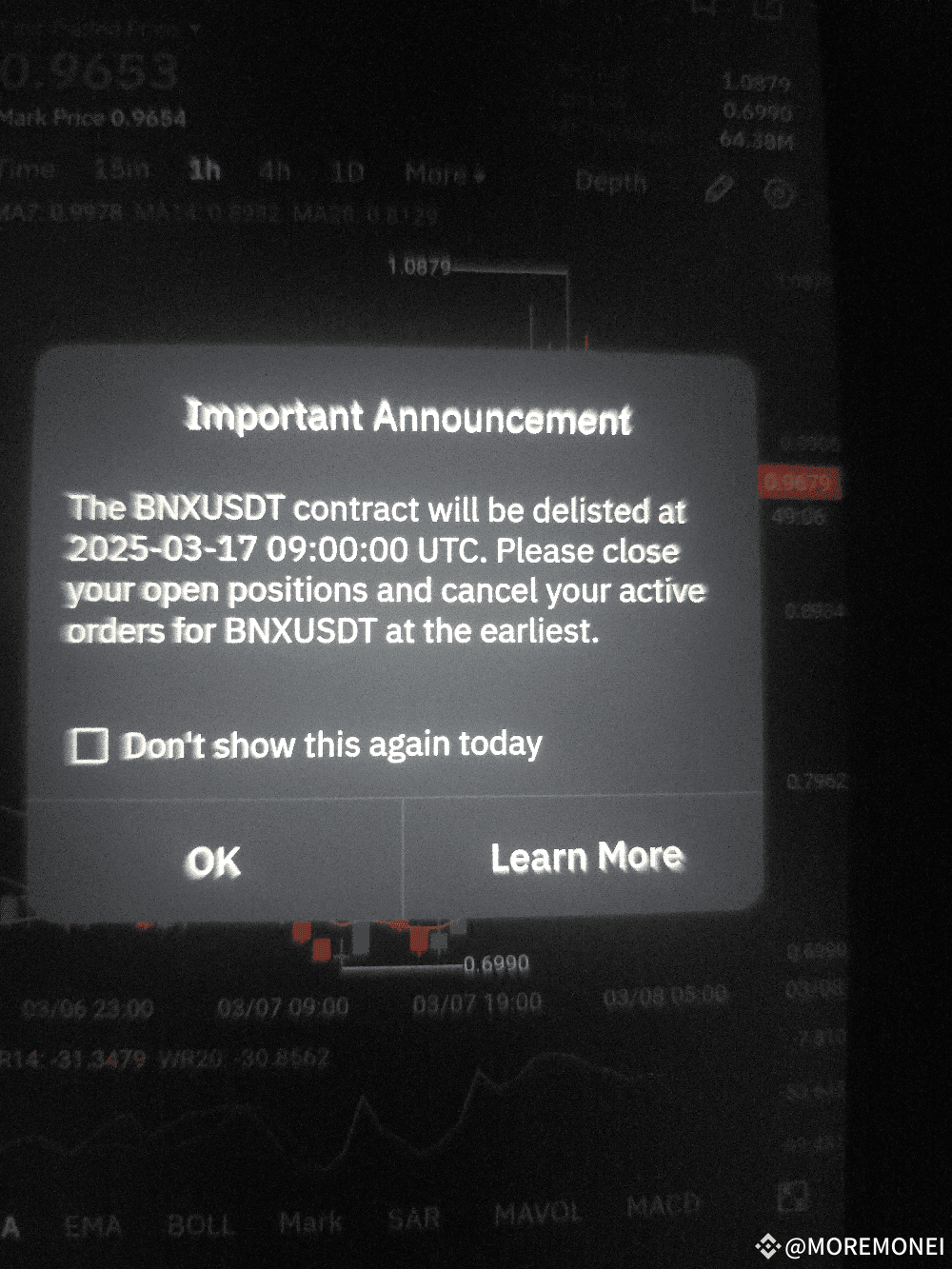 $BNX this dog dealer will be delist in buybit on the 17th of ...