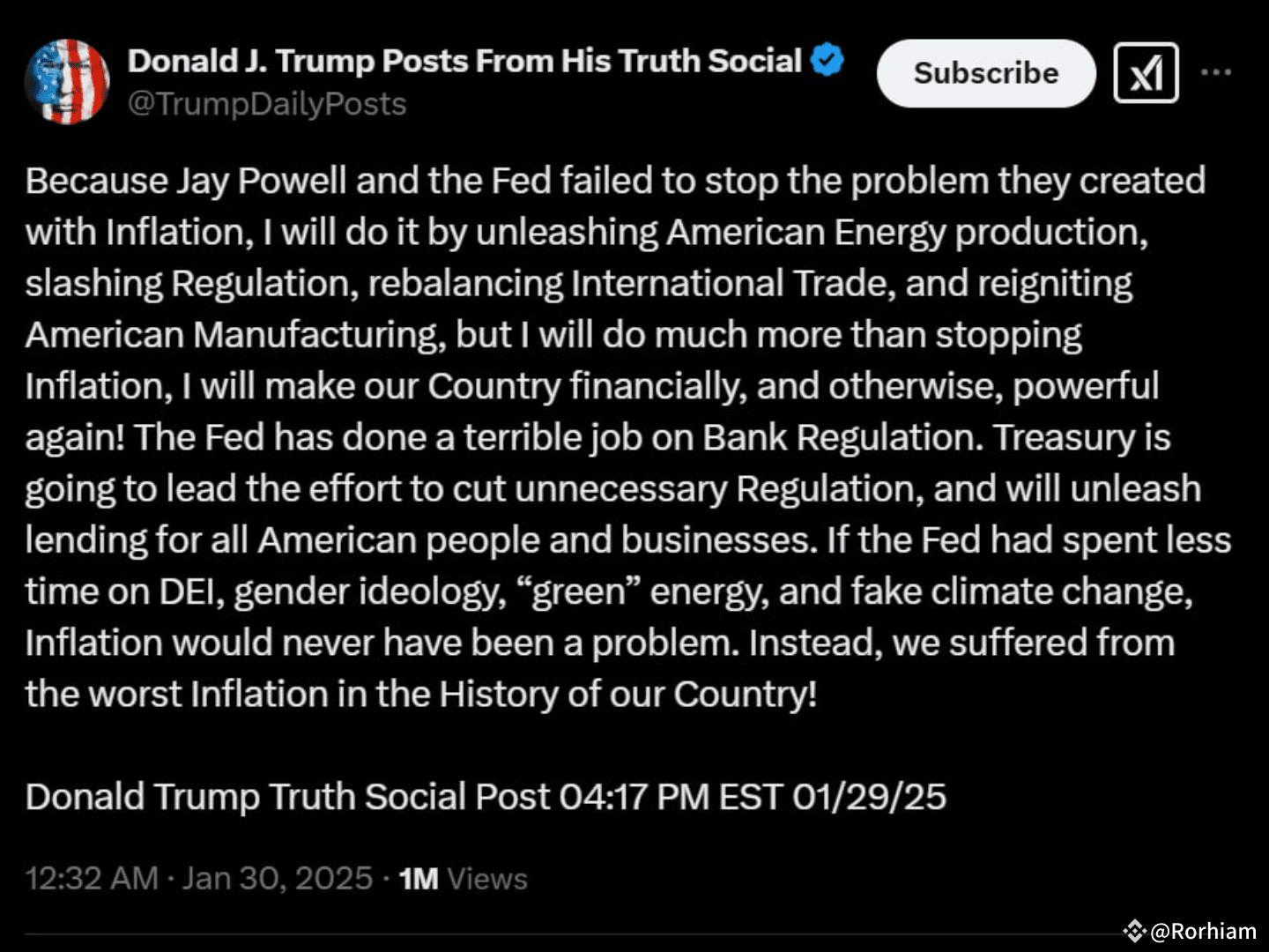 🇺🇸 Donald Trump on the Fed and US economic policy Since J | Rorhiam on ...