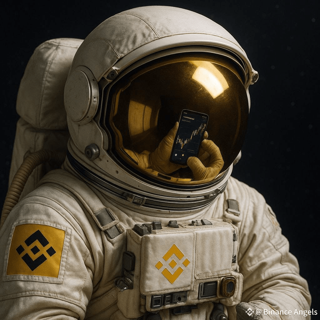 Even up here, among the stars… still checking the charts. | Binance ...