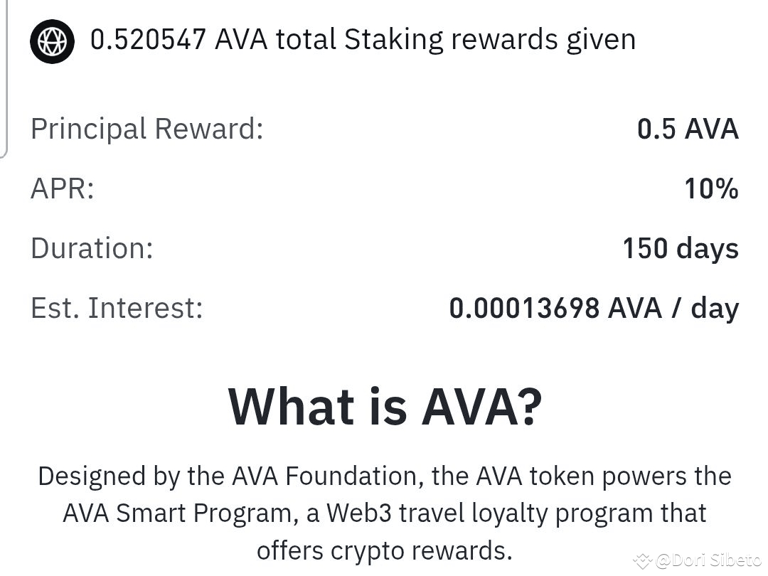 I received my reward #LearnAndEarnQuiz $AVA | Dori Sibeto on Binance Square