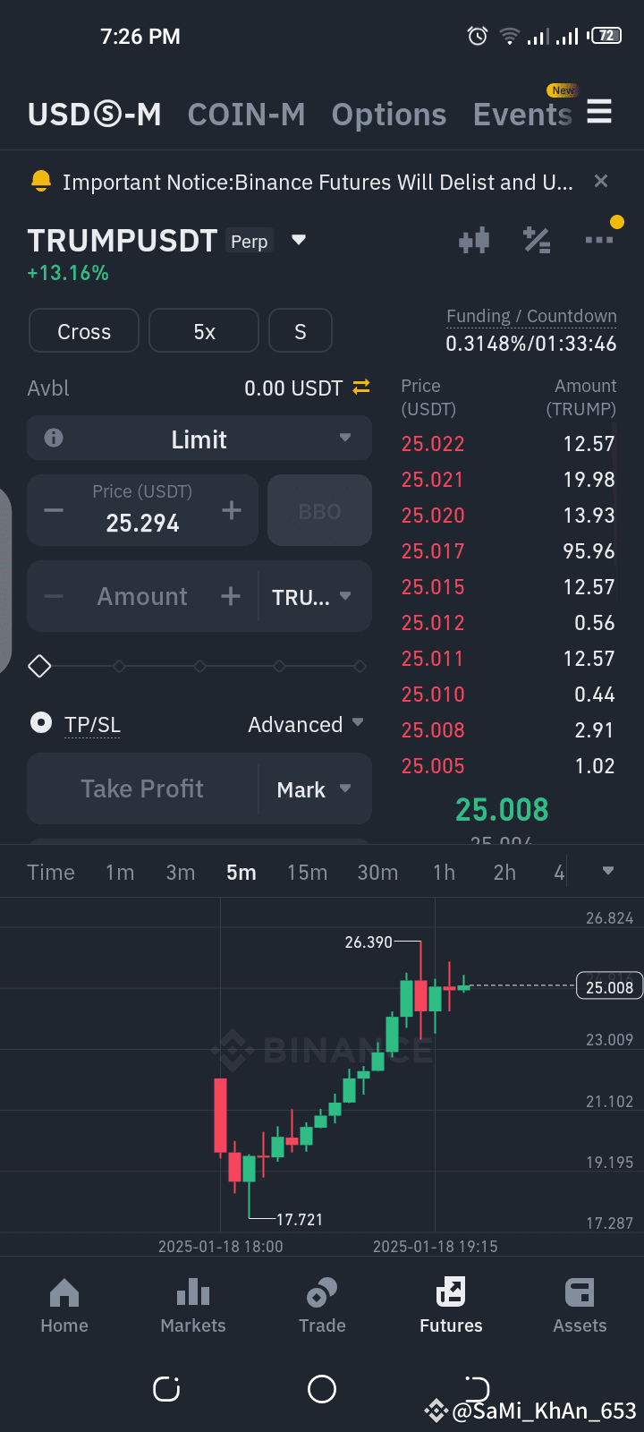 Trump's coin is now available on Binance Futures I'm going l | SaMi ...