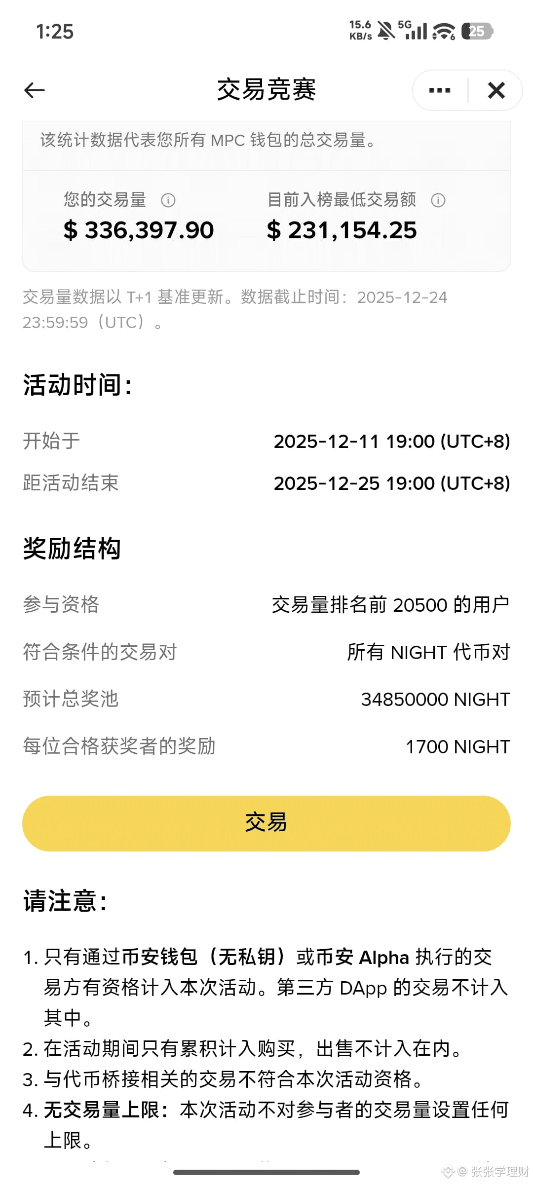 #night How much more do I have to刷 today? $NIGHT I really | 张张学理财 on ...