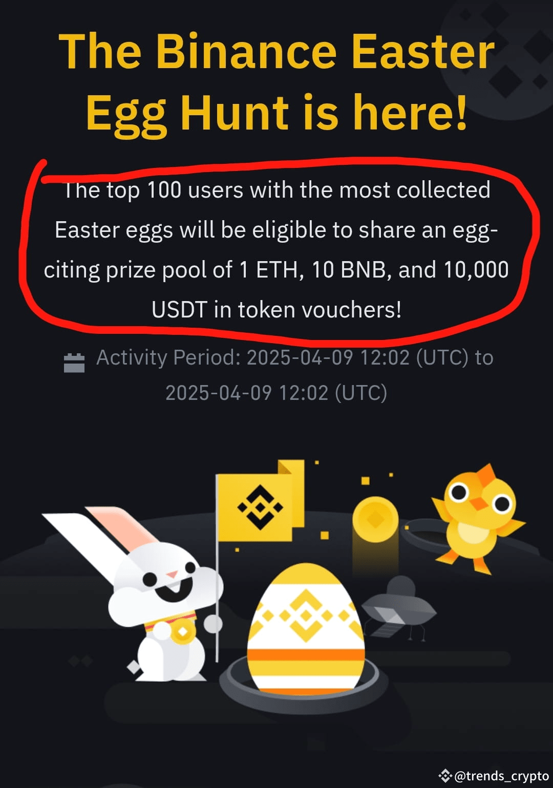 Participate and win 1 ETH, 10 BNB and 10000 USDT reward. Thi | trends_crypto on Binance Square