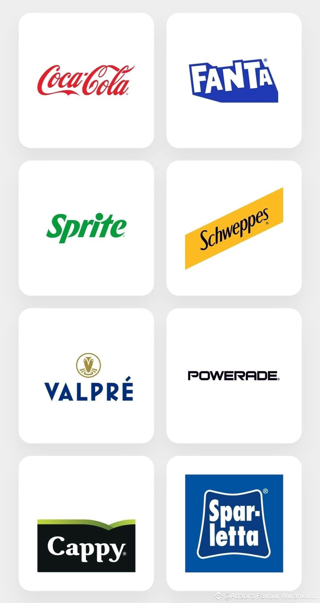 Coca Cola owns: Fanta Sprite Schweppes Valpre bottled | Adaora Favour ...