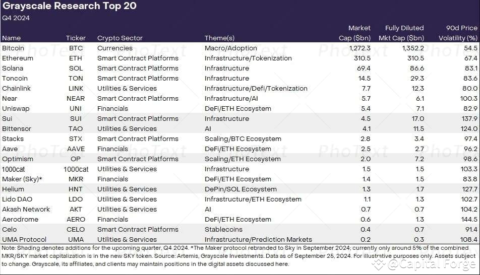 graycale research top 20 coin | Capital Forge on Binance Square