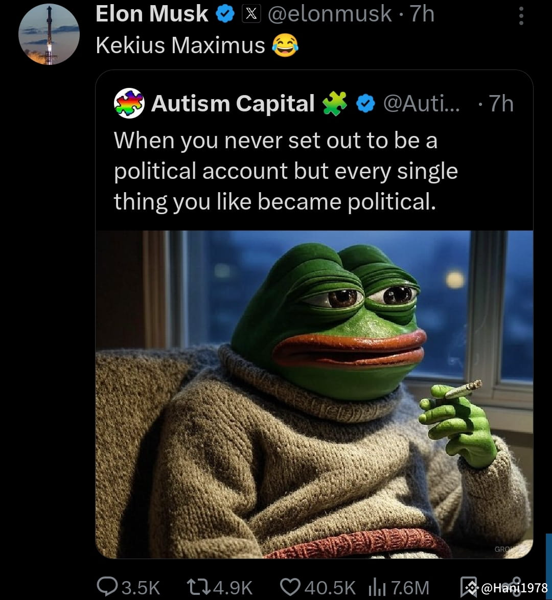 💥 Today #musk too. #pepe $PEPE 💥 | Hani1978 on Binance Square