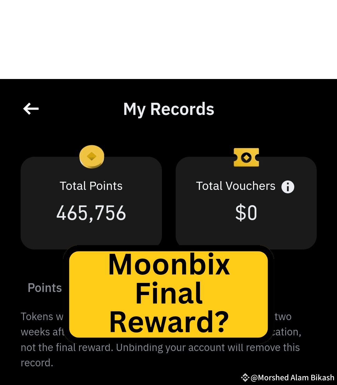 The final rewards in #Moonbix include various crypto tokens | Morshed ...