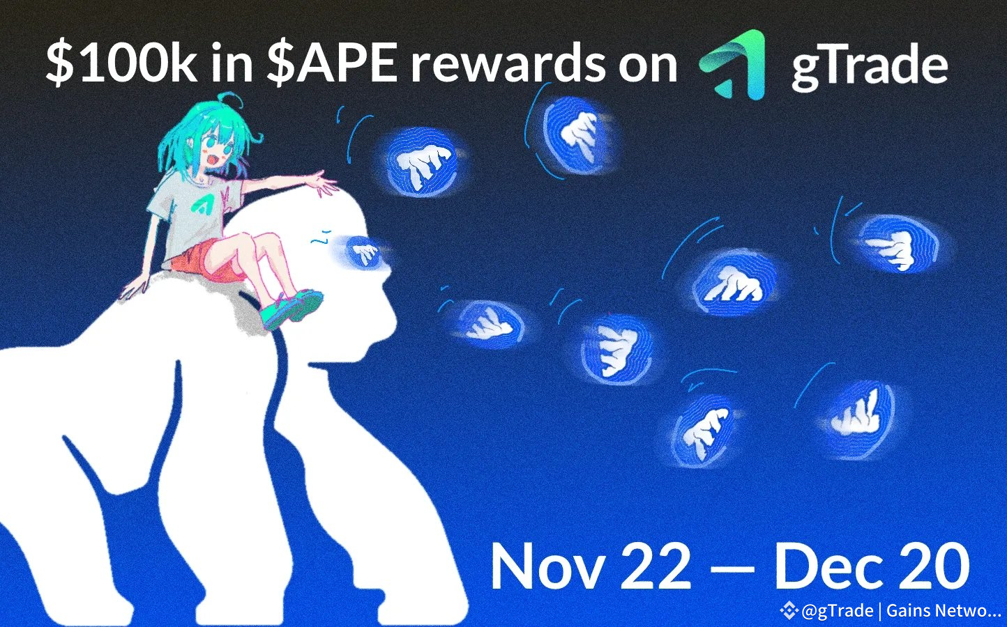 Unleash Your Inner Ape 🦍 $APE trading incentives are LIVE | gTrade ...