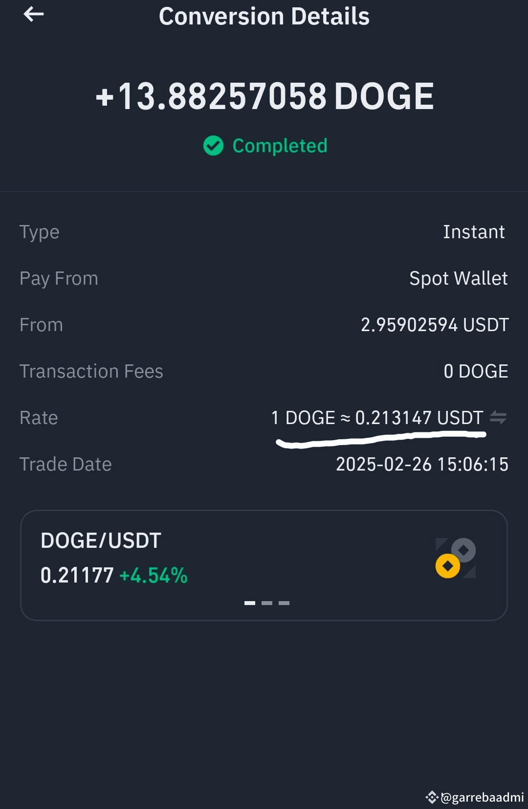 $DOGE i bought doge at 0.211 but it showing i bought at 0. | hold_pray ...