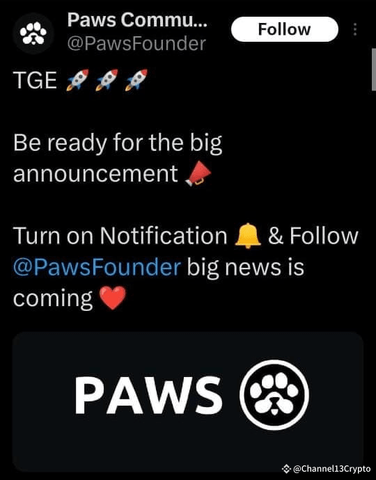 #PAWS Listing is comming. Allocation out. 🐾 Paws Price Pred ...