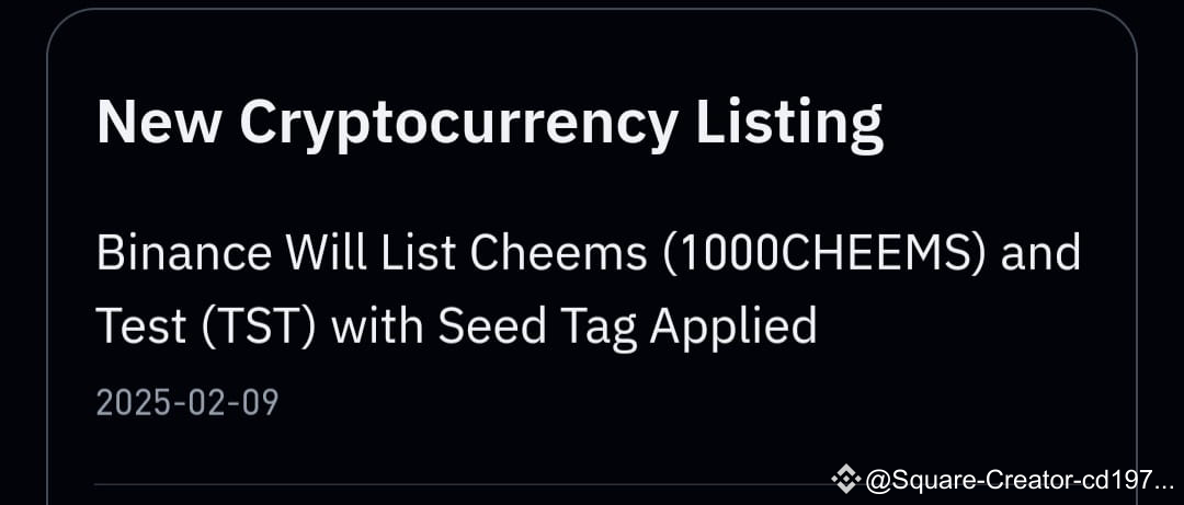 Binance confirms listing of TST coin ️🫡CHEEMS Thank God, I | najem_CC ...