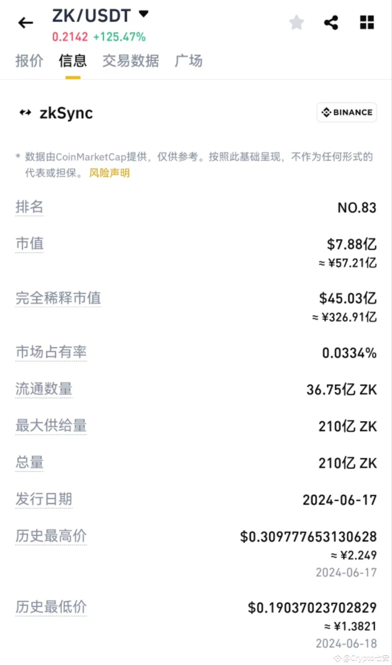 #币安上线ZK #AirdropGuide ZK is about to be launched on OK. W | Crypto七安 on ...