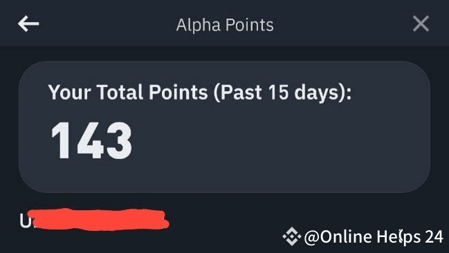 Who has how many alpha points? #BinanceAlphaAlert | Online Helps 24 on ...